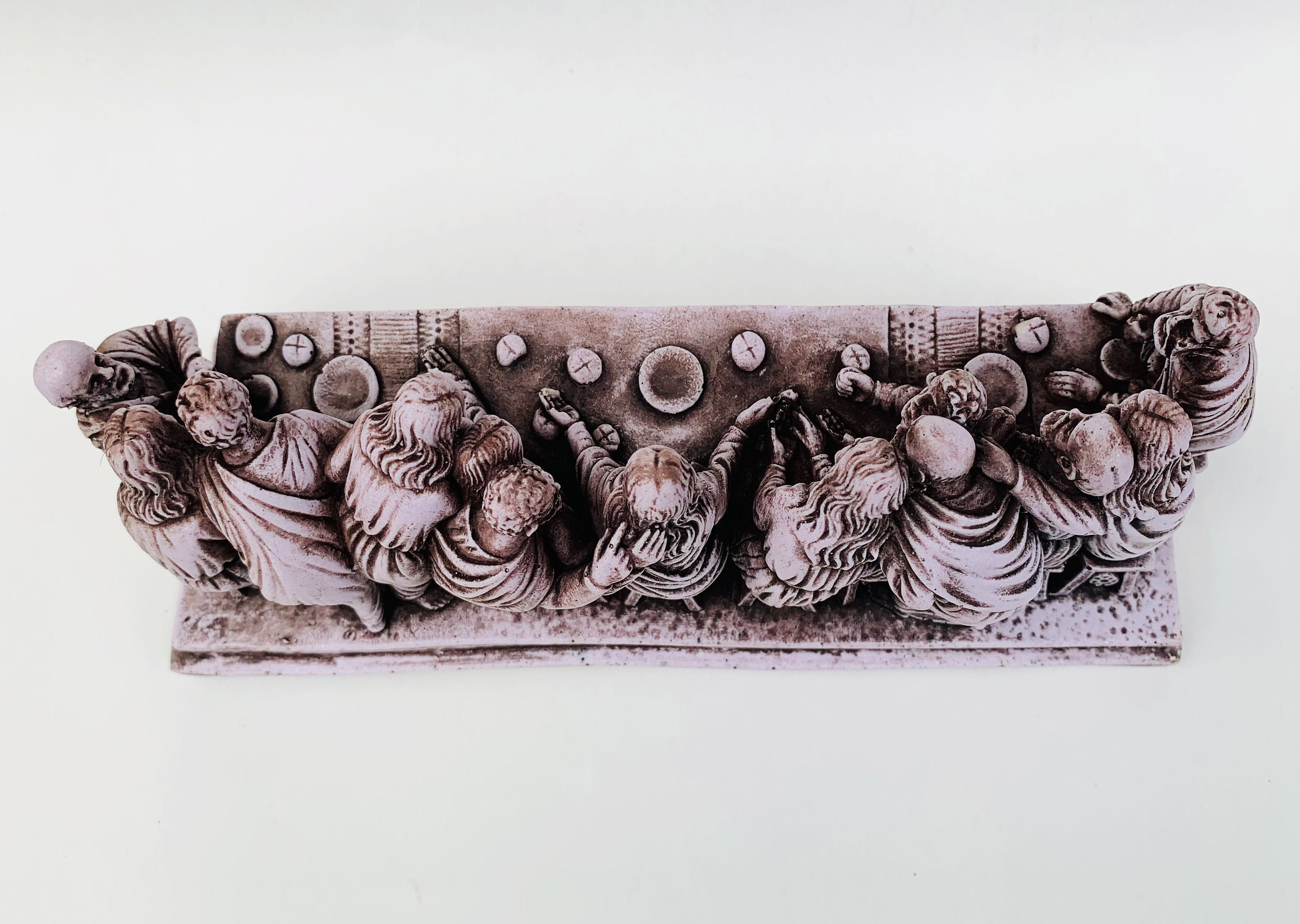 Last Supper Stone Statue Pewter Jesus Statue Da Vinci - Etsy