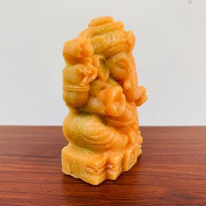 Orange Stone Ganesha Statue, Hindu God Sculpture (7.5cm) - Etsy