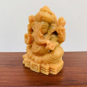 Orange Stone Ganesha Statue, Hindu God Sculpture (7.5cm) - Etsy