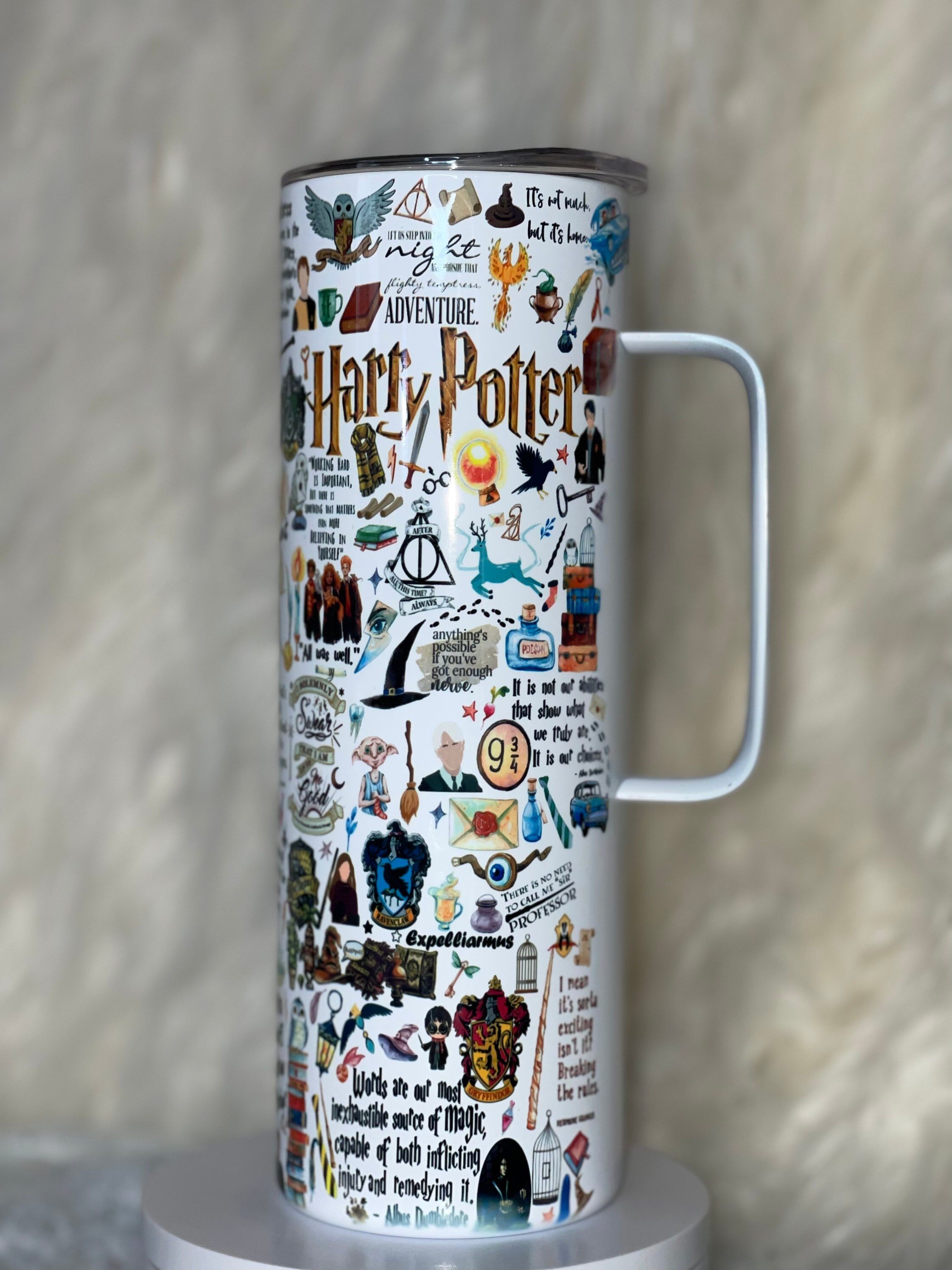 Wizard Collage Inspired 20oz Insulated Tumbler With Handle - Etsy