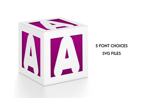 Easy Make 3D Letter Boxes Blocks Cricut Cameo Laser Cut - Etsy