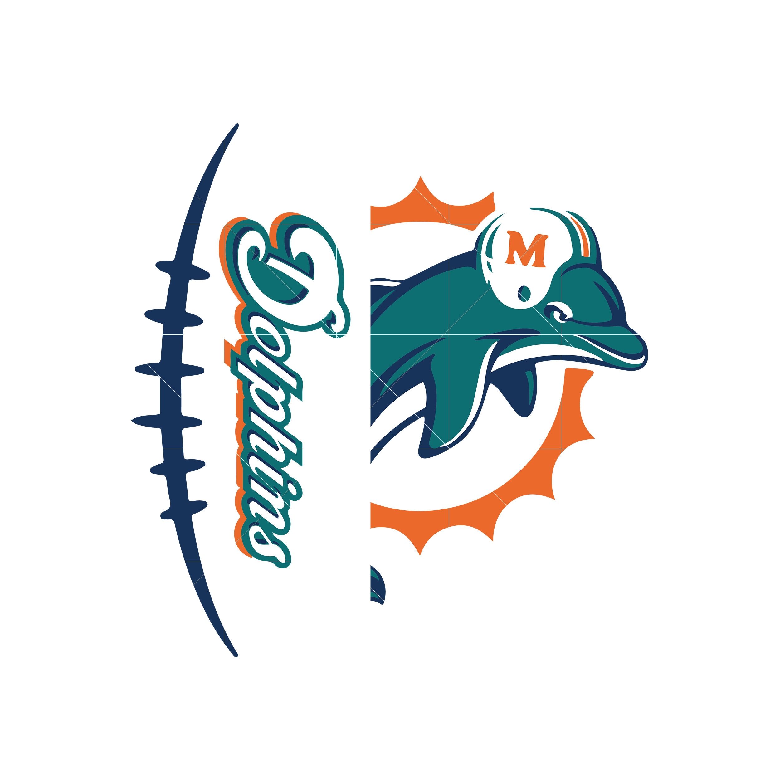 Miami Dolphins svg logo svg Rugby football svg Logo sports | Etsy