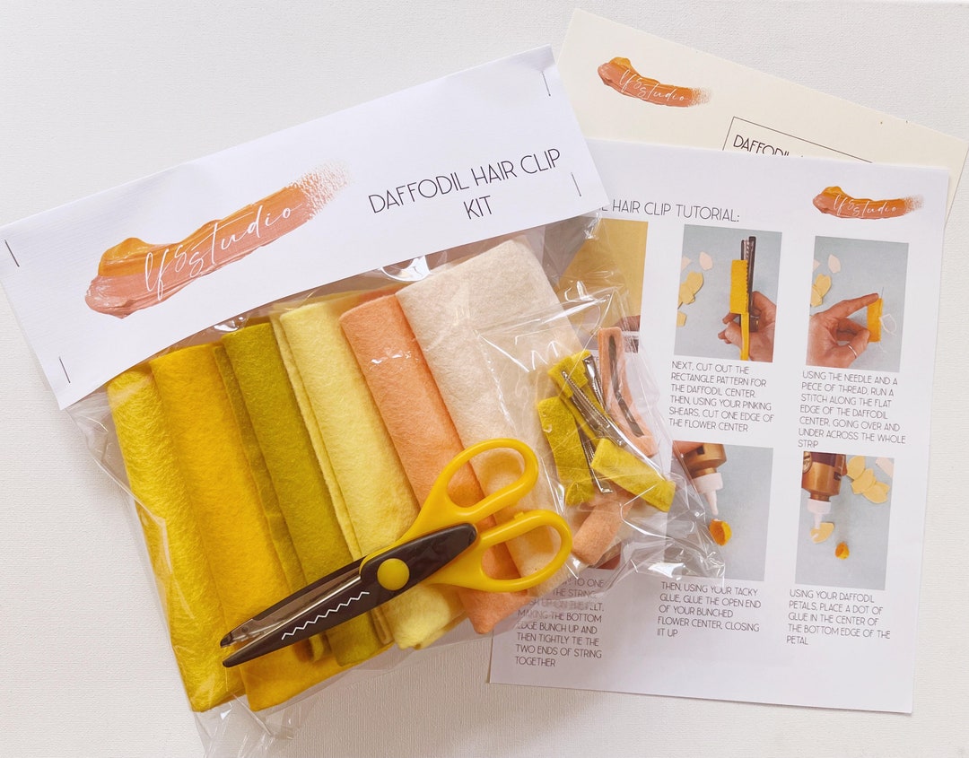Daffodil Hair Clip Kit - Etsy