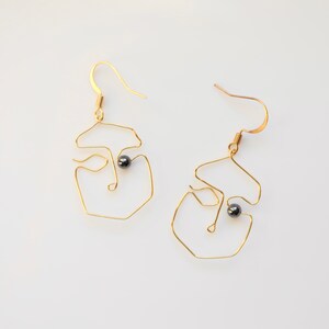 Wire Face Earring - Etsy