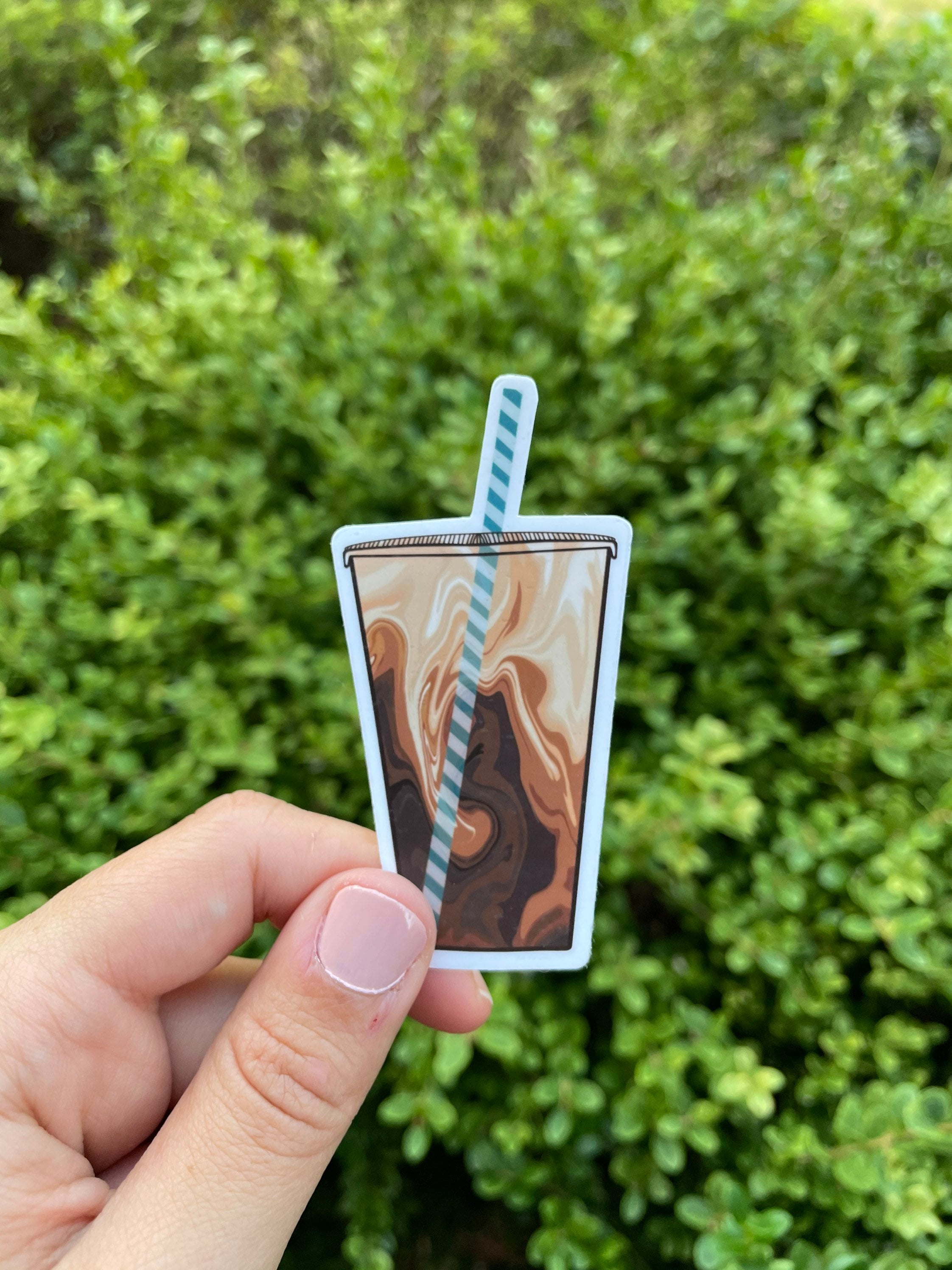 Iced Coffee Sticker | Etsy