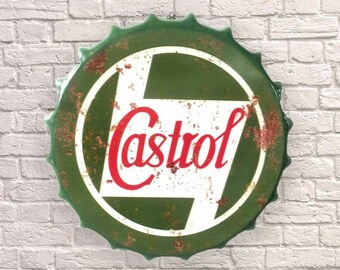 Shell Oil 40cm Diameter Retro Vintage Bottle Top Wall Display Sign ...