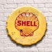 Shell Oil 40cm Diameter Retro Vintage Bottle Top Wall Display Sign ...