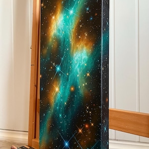 Original Painting: Abstract Nebula on Canvas | Night Sky Space Art Wall ...