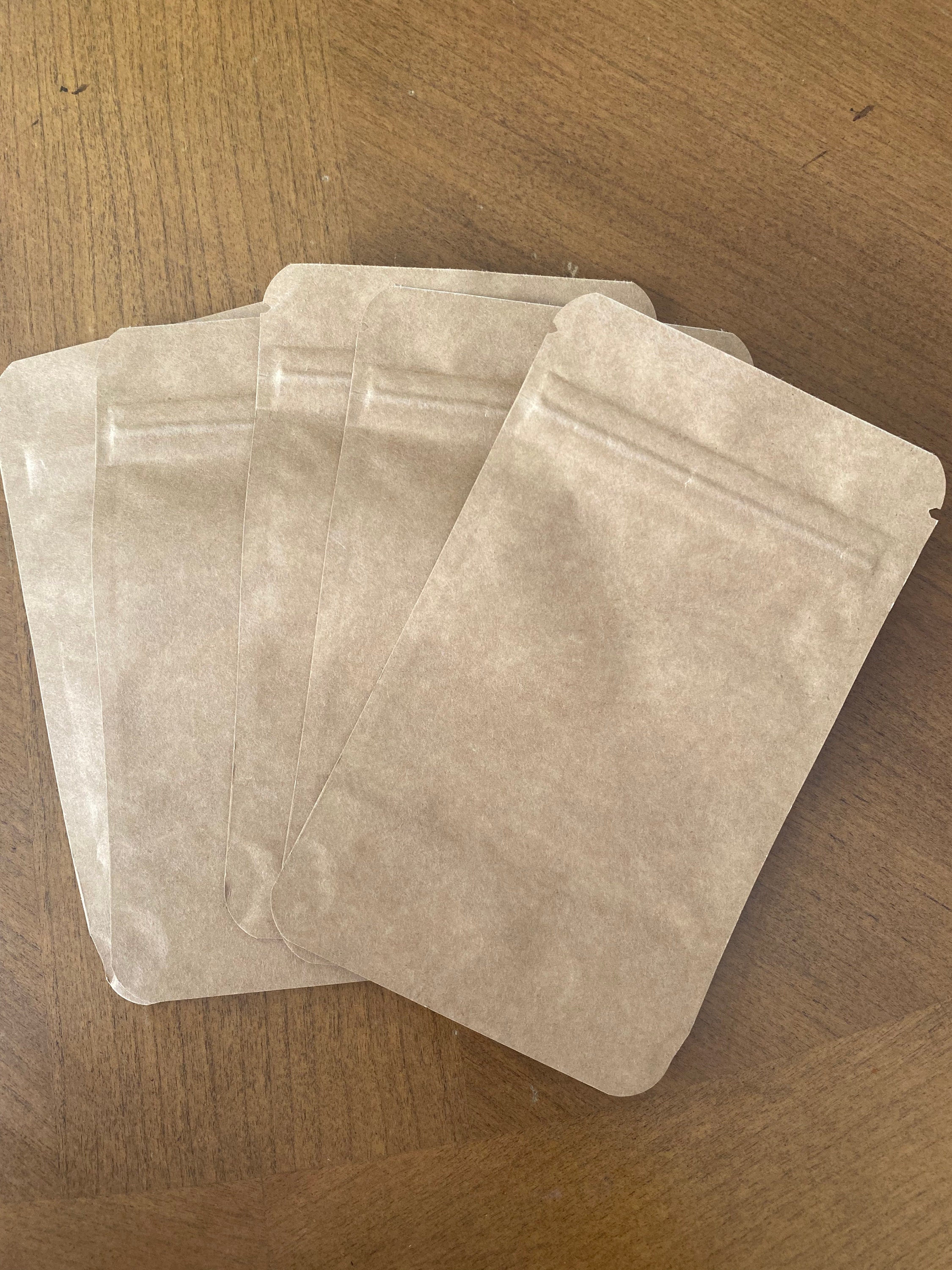 Resealable Foil Lined Kraft Paper Sample Size Bag Pouch 5 Pack for ...