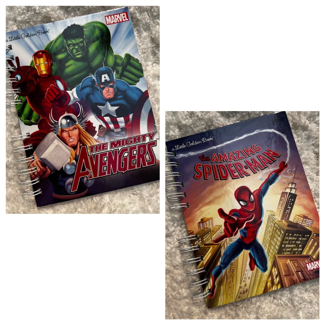 Upcycled Marvel Avengers/spider-man Storybook 100 Page Journal - Etsy