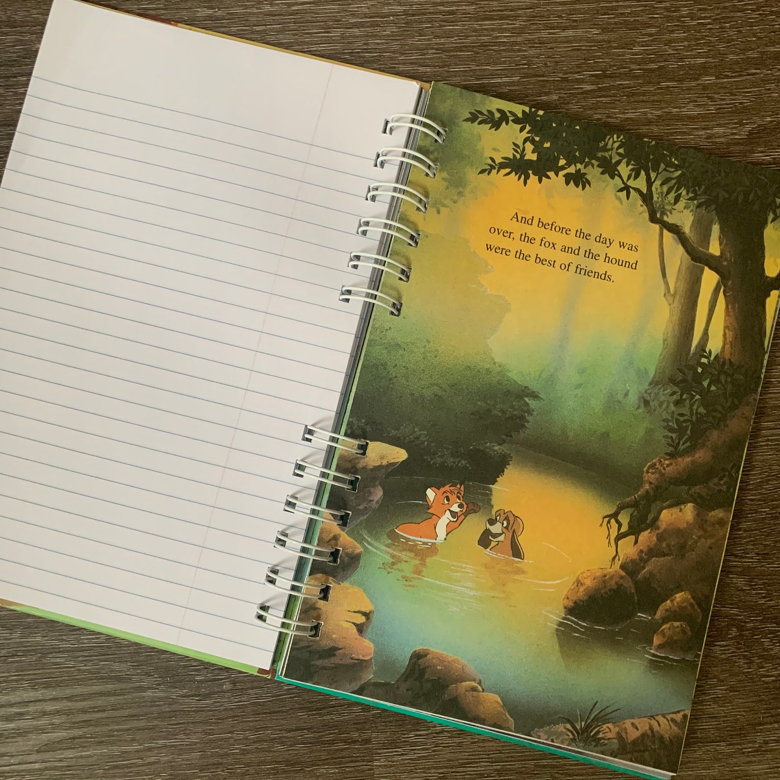 Upcycled Disney Storybook 200 Page Fox and the Hound Journal - Etsy