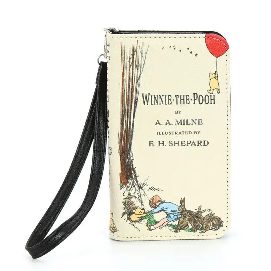 Book Wallet Winnie the Pooh Zip Wristlet - Etsy