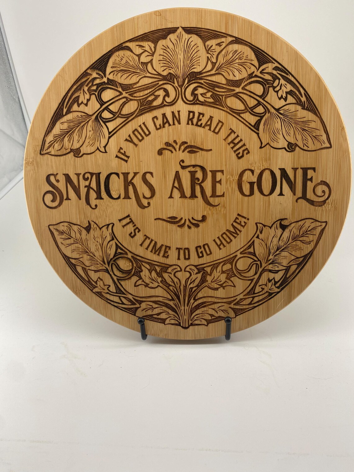 Handcrafted Laser Etched Lazy Susan Snacks Are Gone It's Time to Go ...