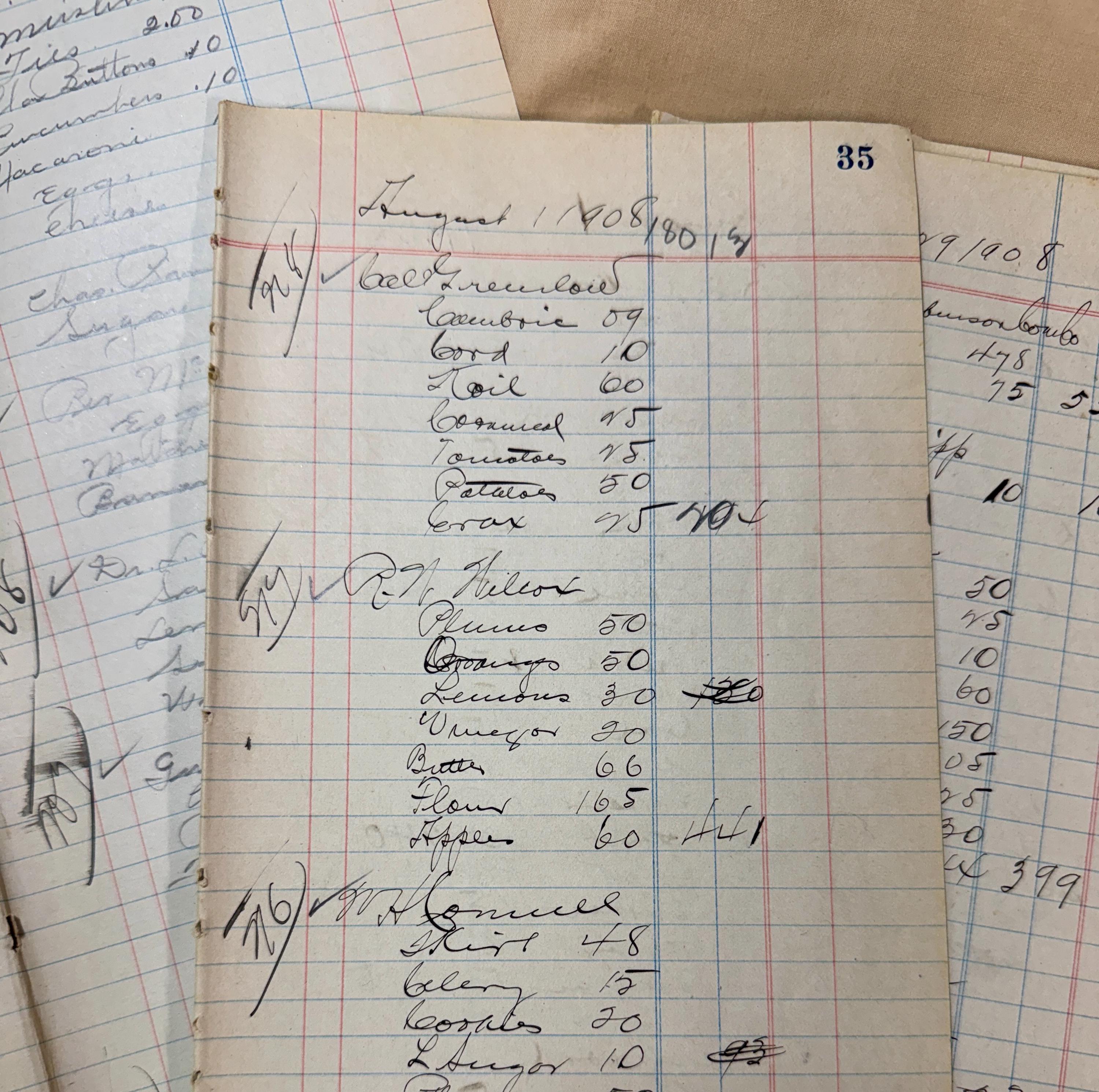 1908 Antique (vintage) Ledger - English Sundry Log - Etsy