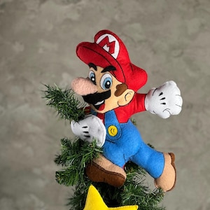 Super Mario Inspired Tree Topper, Ready to Ship, Cartoons Christmas ...