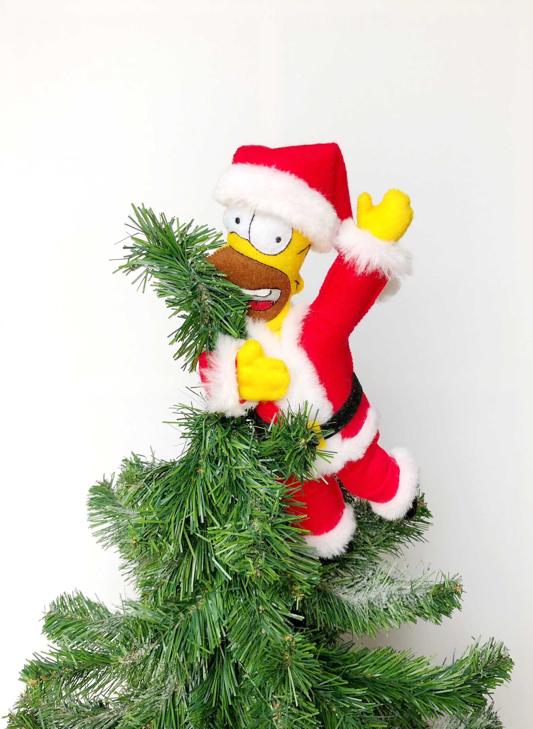 Funny Christmas Tree Topper Homer Tree Topper Felt Christmas - Etsy