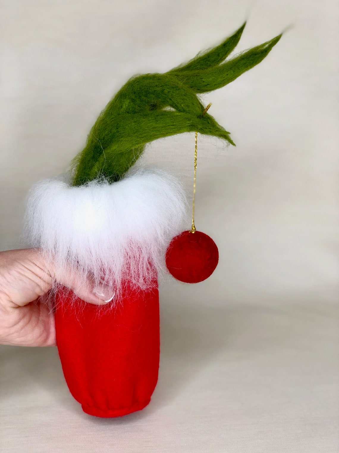 Christmas Tree Topper Furry Green Arm Ornament Holder Tree - Etsy