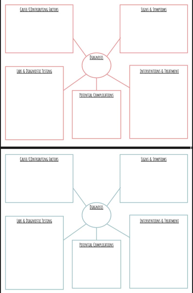 Nursing Concept Map Template - Etsy