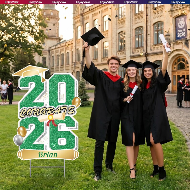 Custom Graduation Yard Sign Personalized Class of 2026 Lawn Sign With ...