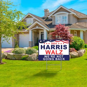 Harris Walz 2024 Yard Sign, Kamala Harris Tim Walz Waltz for President ...