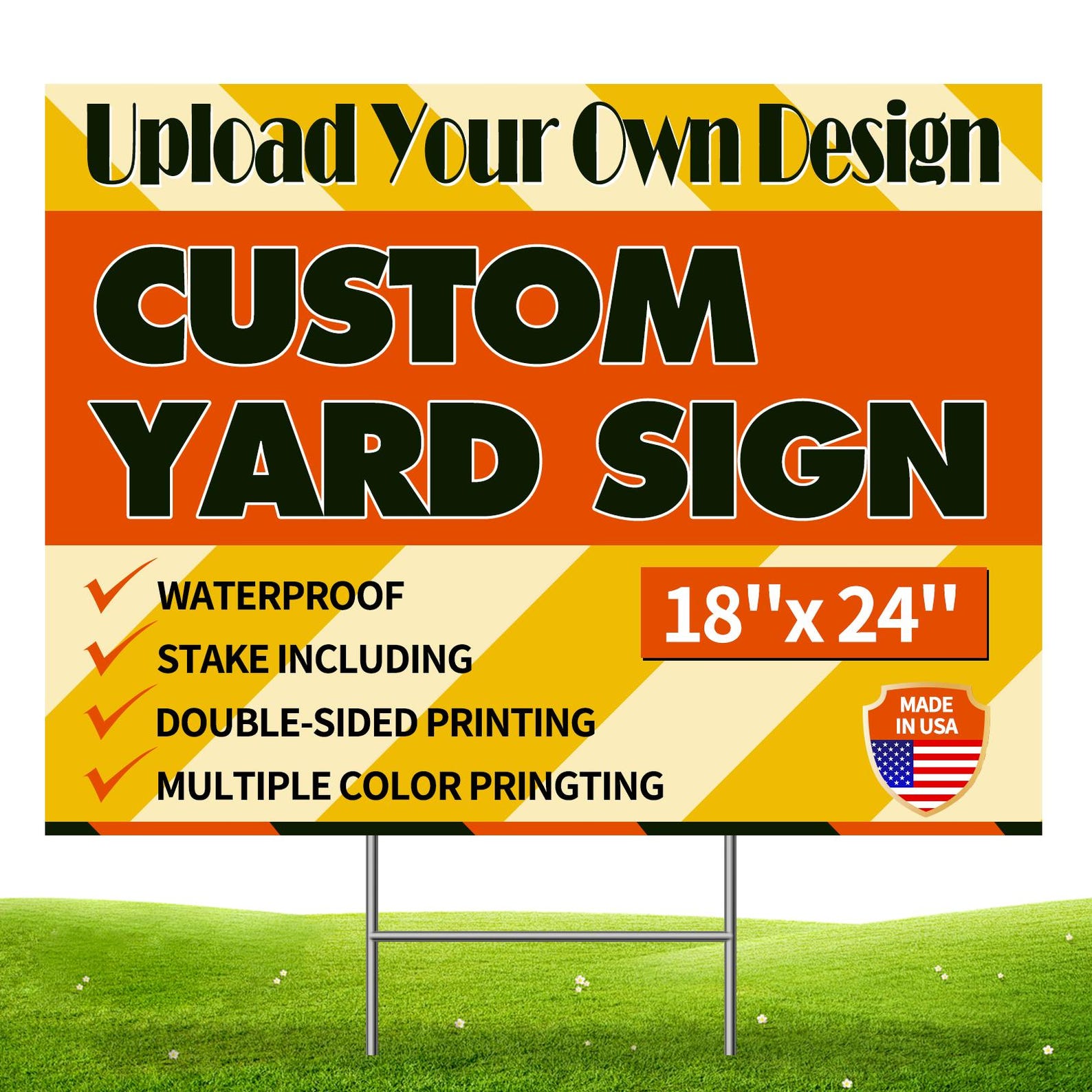 Custom Yard Sign 18x24 With Stakes, Personalized Decorative Signs for ...