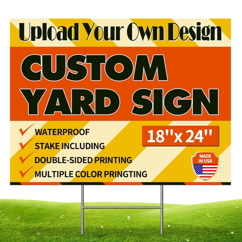 Custom Yard Sign 18”x24” With Stakes, Personalized Decorative Signs for ...