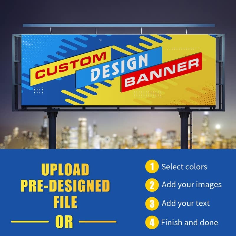 Custom Banner Personalized Vinyl Banner 13 Oz Matte Finish Full Color ...