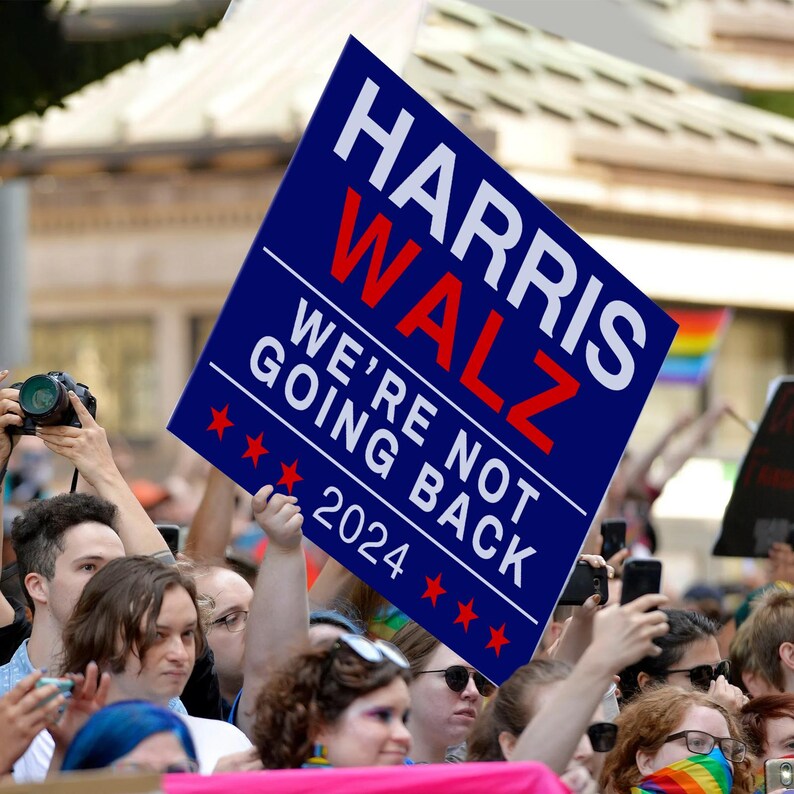 Harris Walz 2024 Yard Sign, Kamala Harris Tim Walz Waltz for President ...