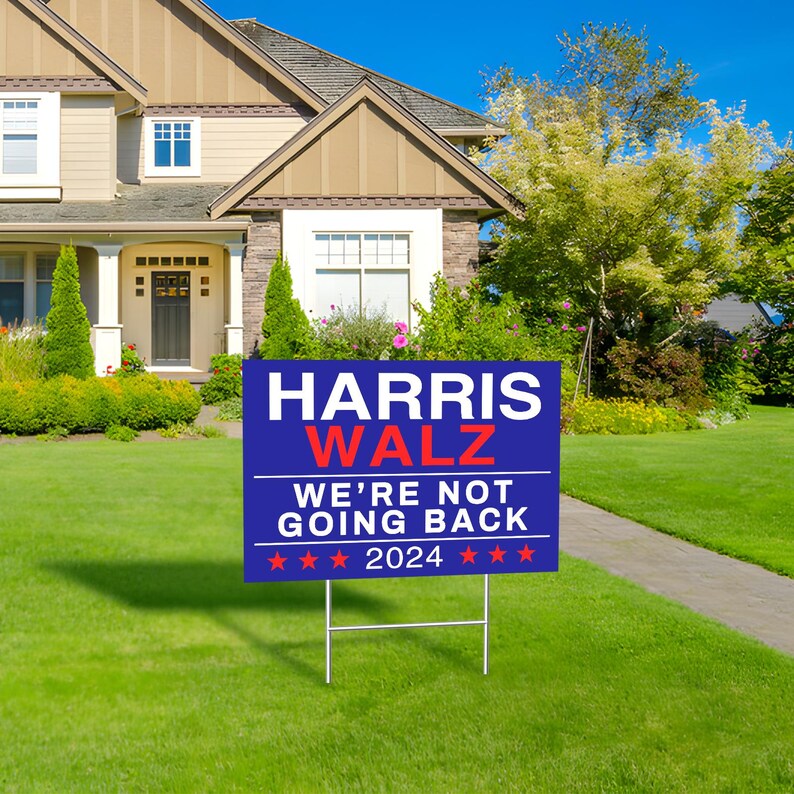 Harris Walz 2024 Yard Sign, Kamala Harris Tim Walz Waltz for President ...