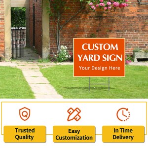 Custom Yard Sign 18”x24” With Stakes, Personalized Decorative Signs for ...