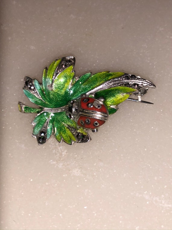 Vintage whimsical lady bug - Gem