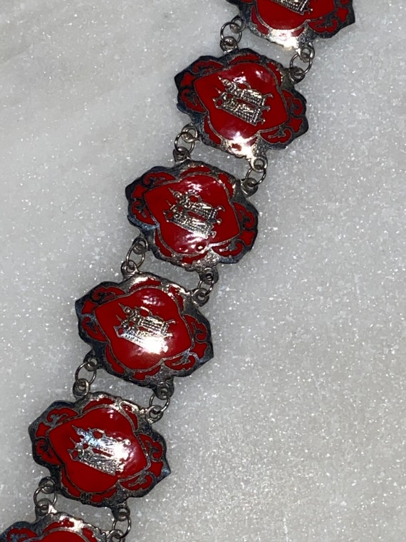 red enamel siam sterling - Gem