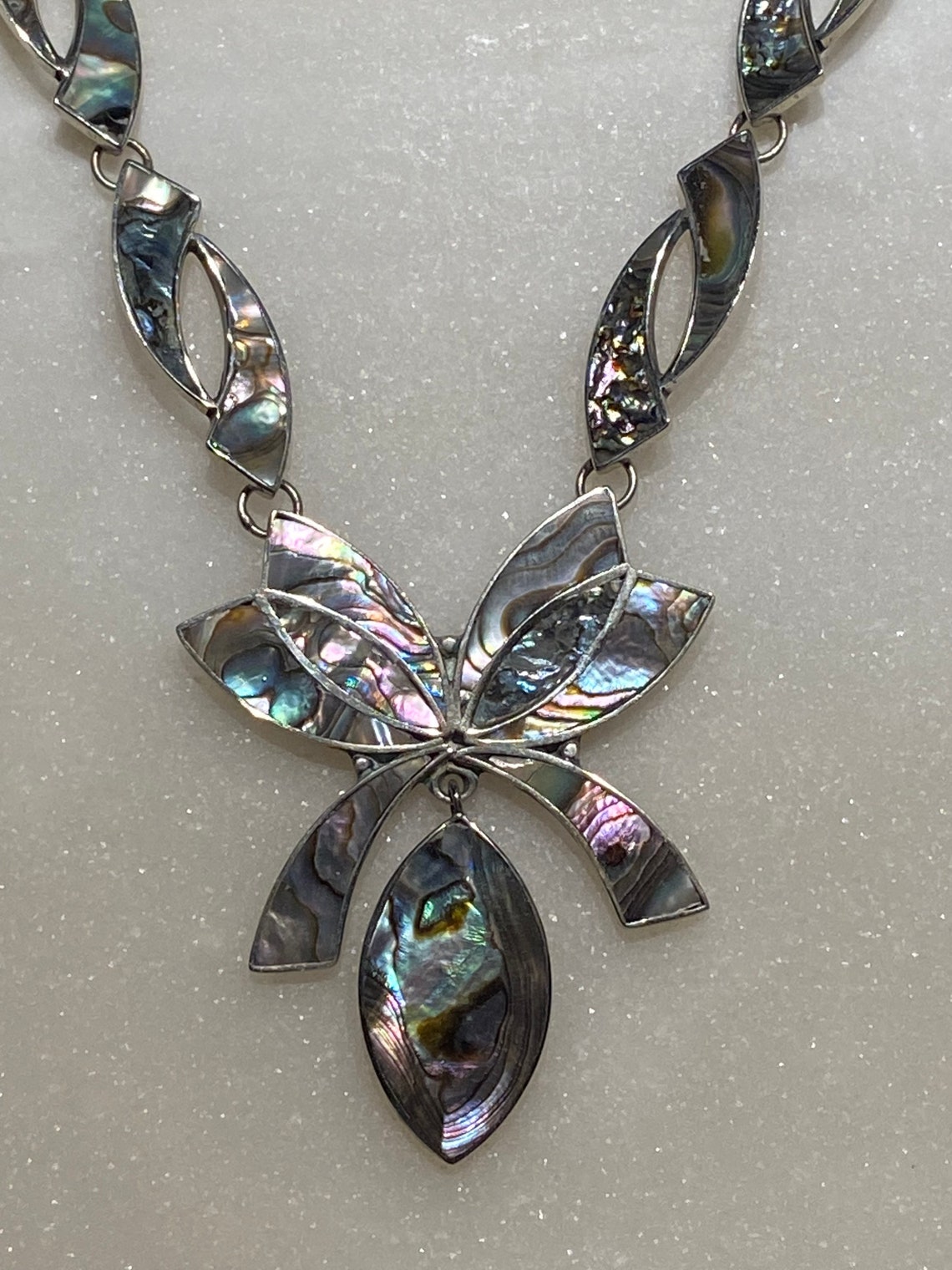 Abalone Necklace/Bracelet Sterling Bundle 925 Jewelry | Etsy