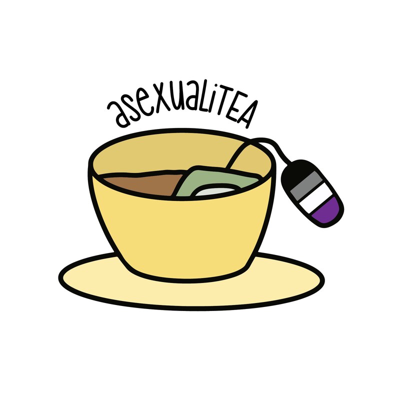 LGBTQ Sticker Pride Asexual Tea - Etsy