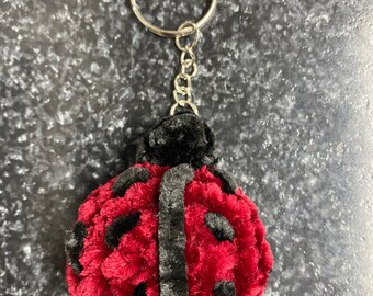 Crochet Ladybug Keychain - Etsy