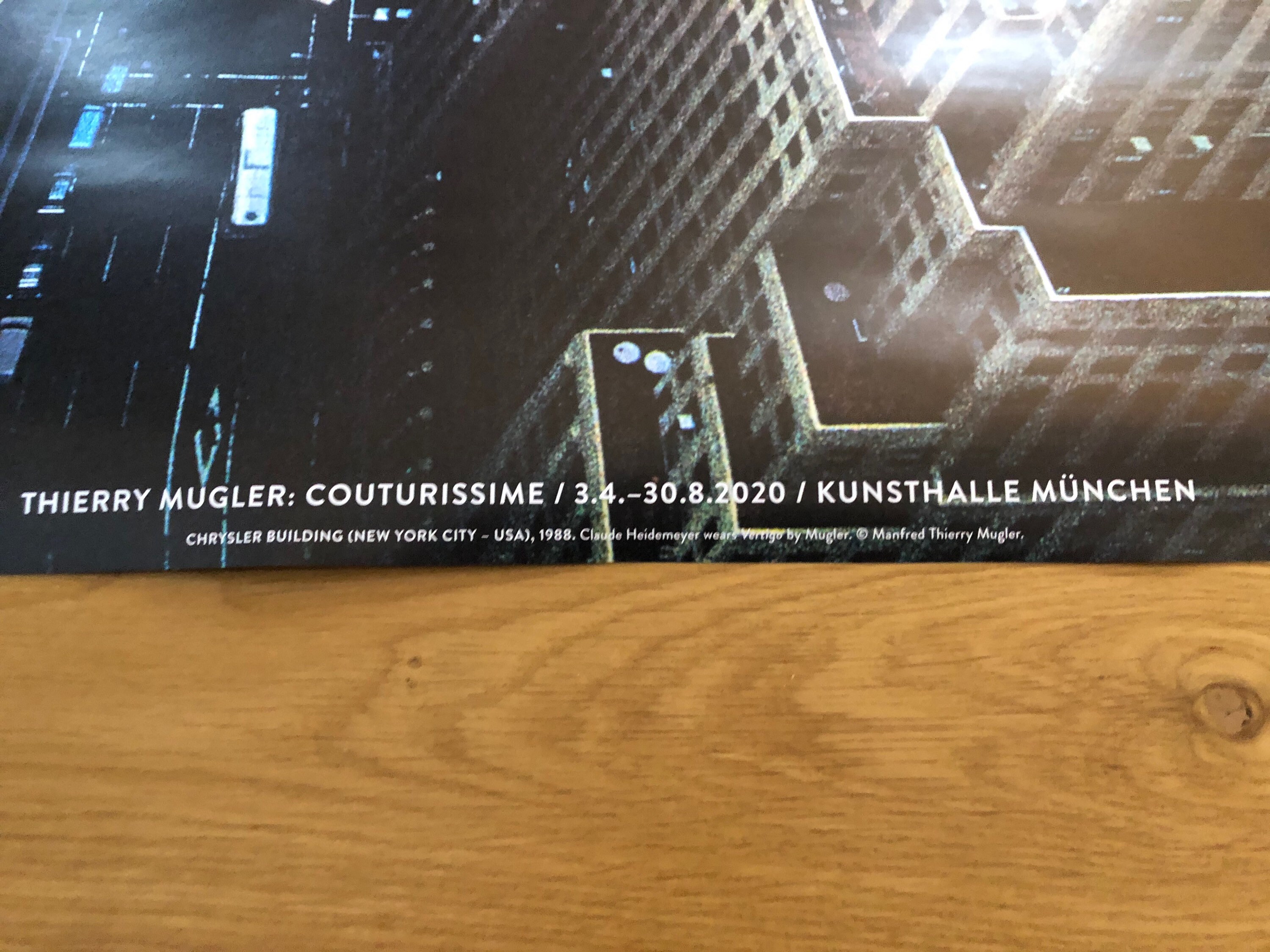 THIERRY MUGLER - Original exhibition poster Chrysler Building New York ...