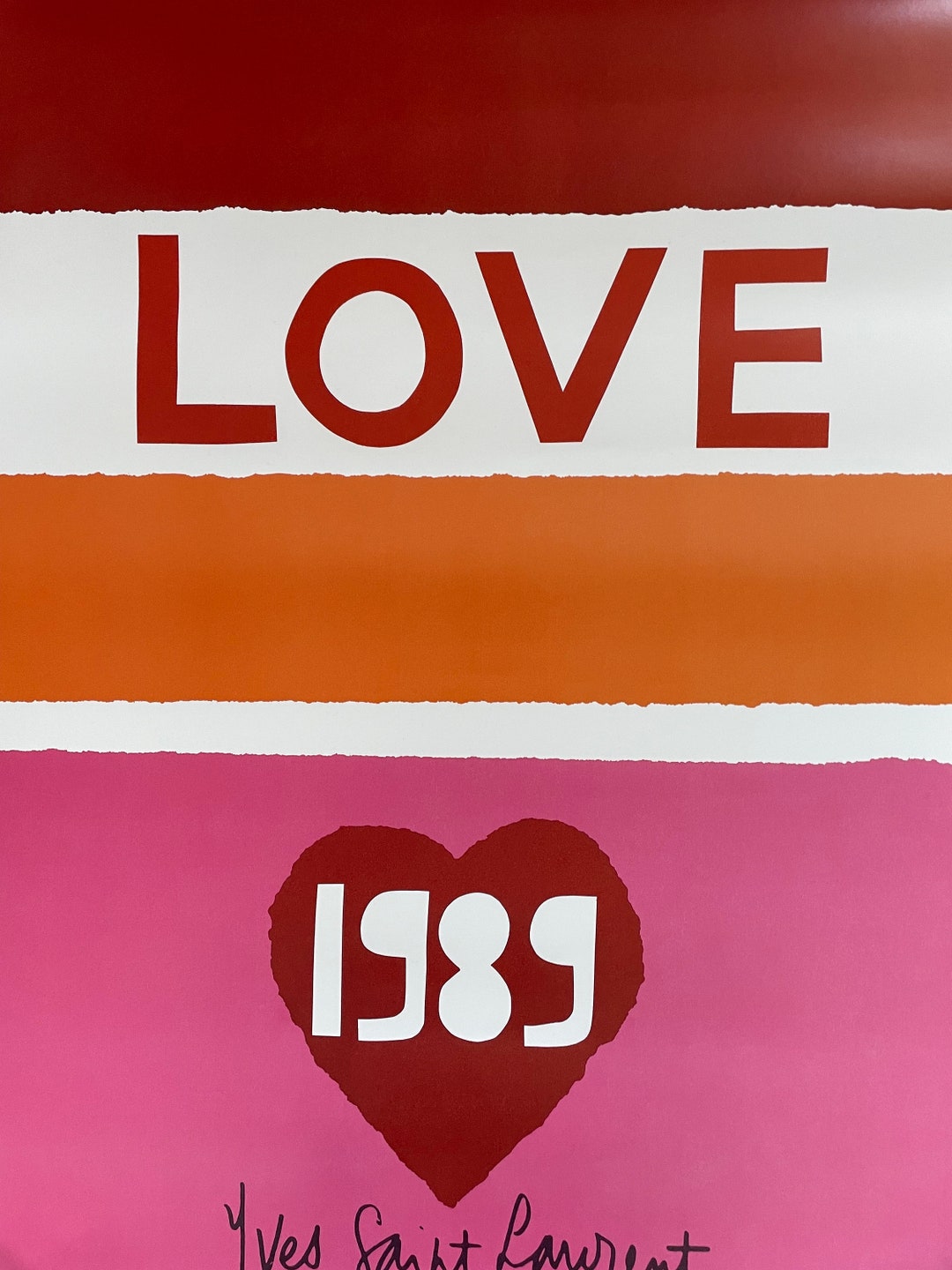 Yves Saint Laurent - Original Exhibition LOVE Poster 1989 From the YSL ...