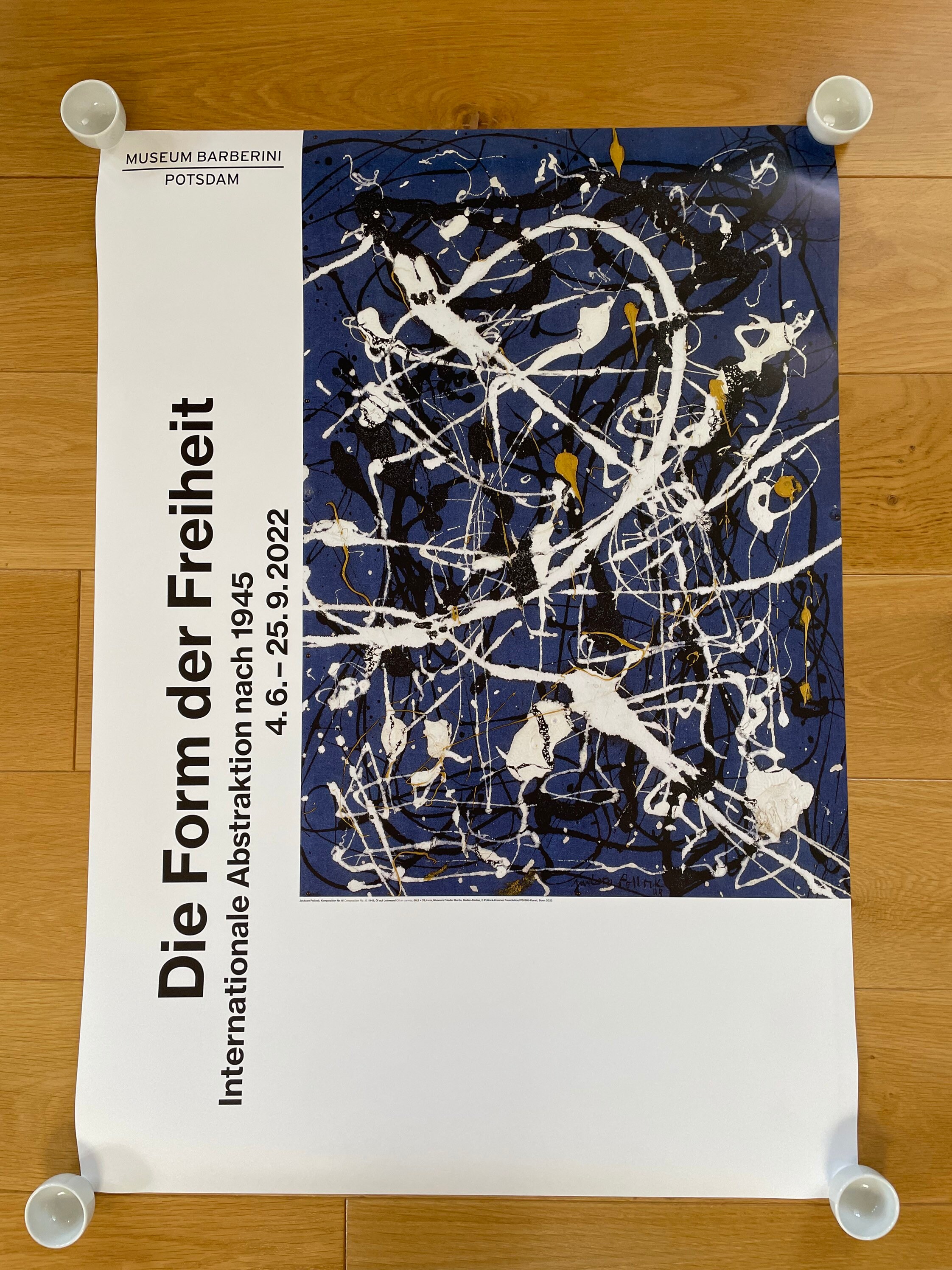 JACKSON POLLOCK - Original Exhibition Poster "composition No. 16" From ...