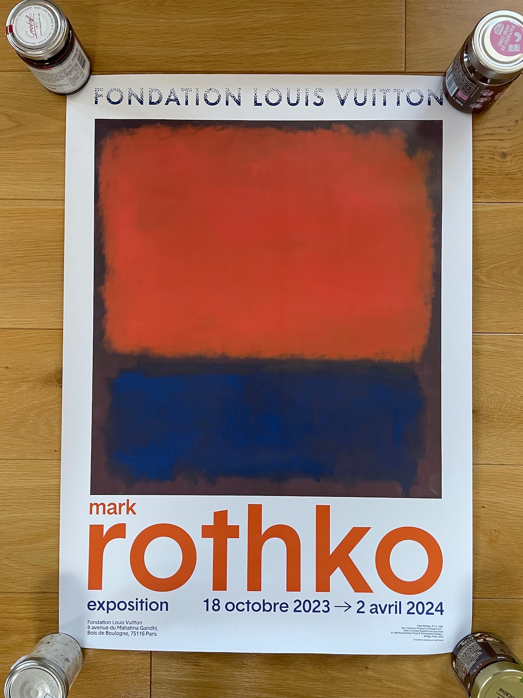 MARK ROTHKO Original Exhibition Poster From the Fondation Louis Vuitton ...