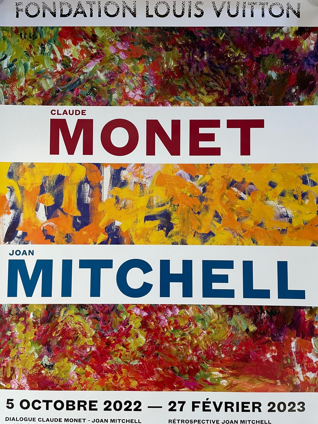 MONET & Joan MITCHELL - Original Exhibition Poster of the "claude Monet ...