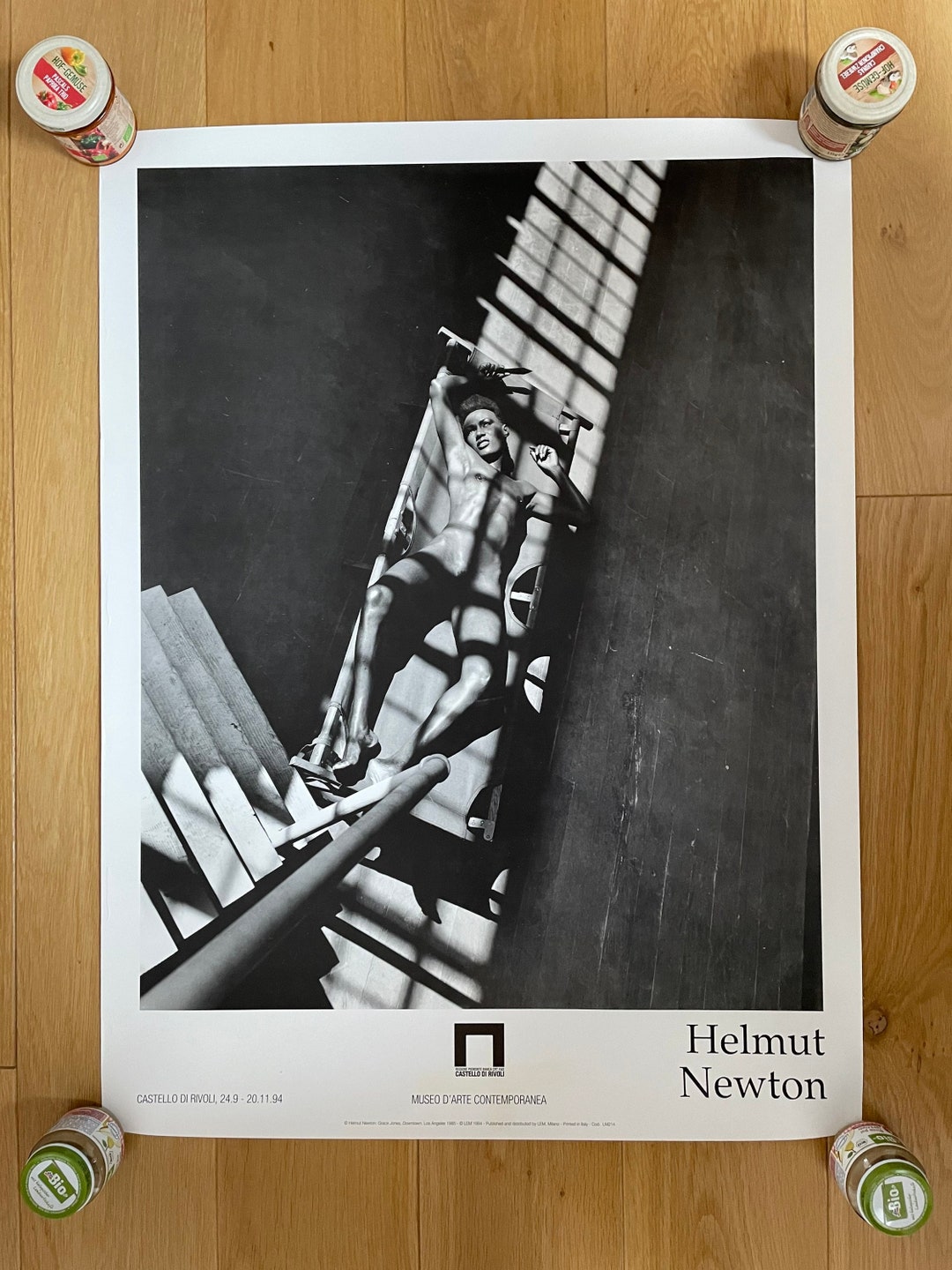 HELMUT NEWTON Original Exhibition Poster Grace Jones, Downtown Los ...