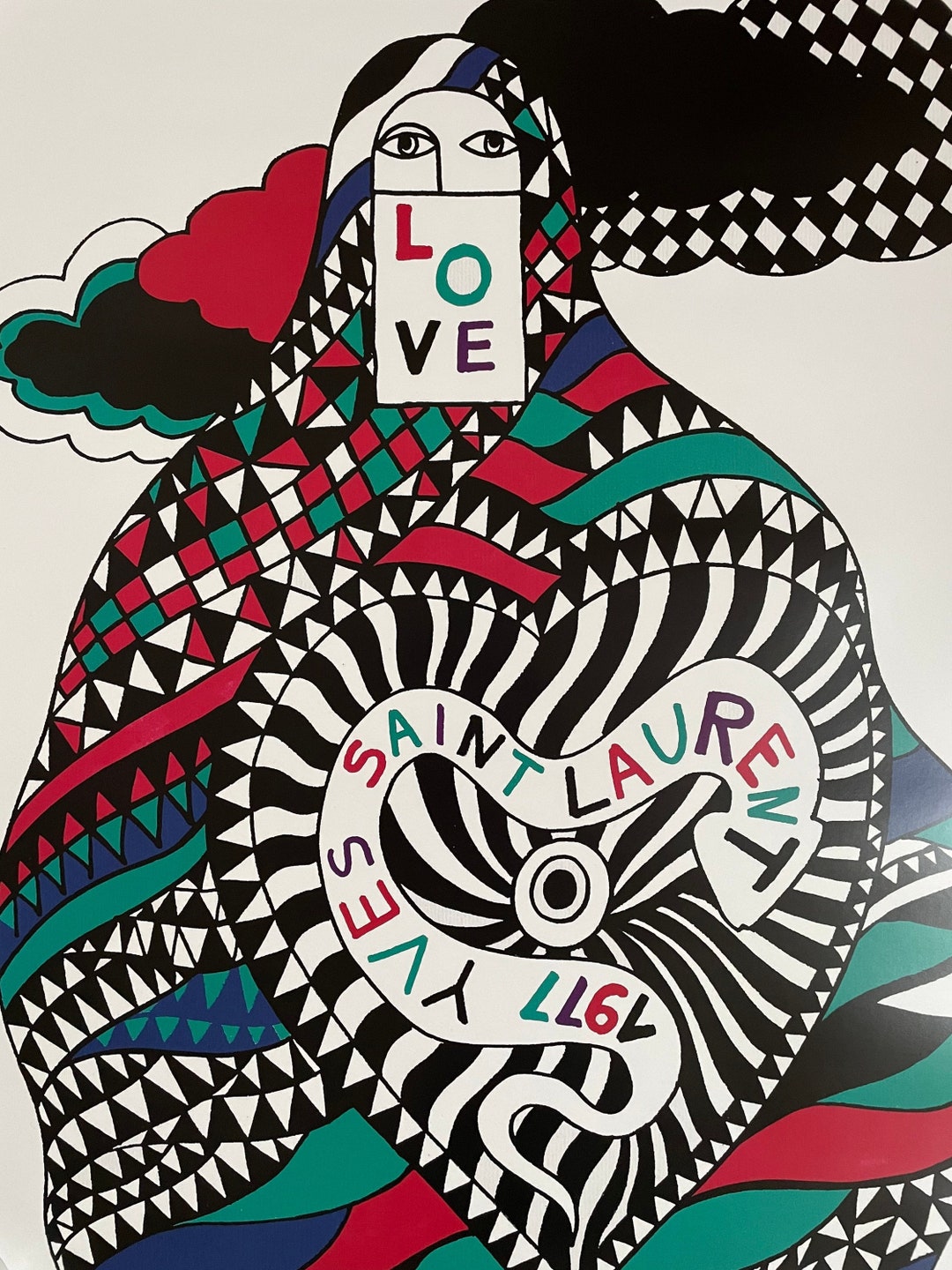 Yves Saint Laurent - Original Exhibition LOVE Poster 1977 From the YSL ...