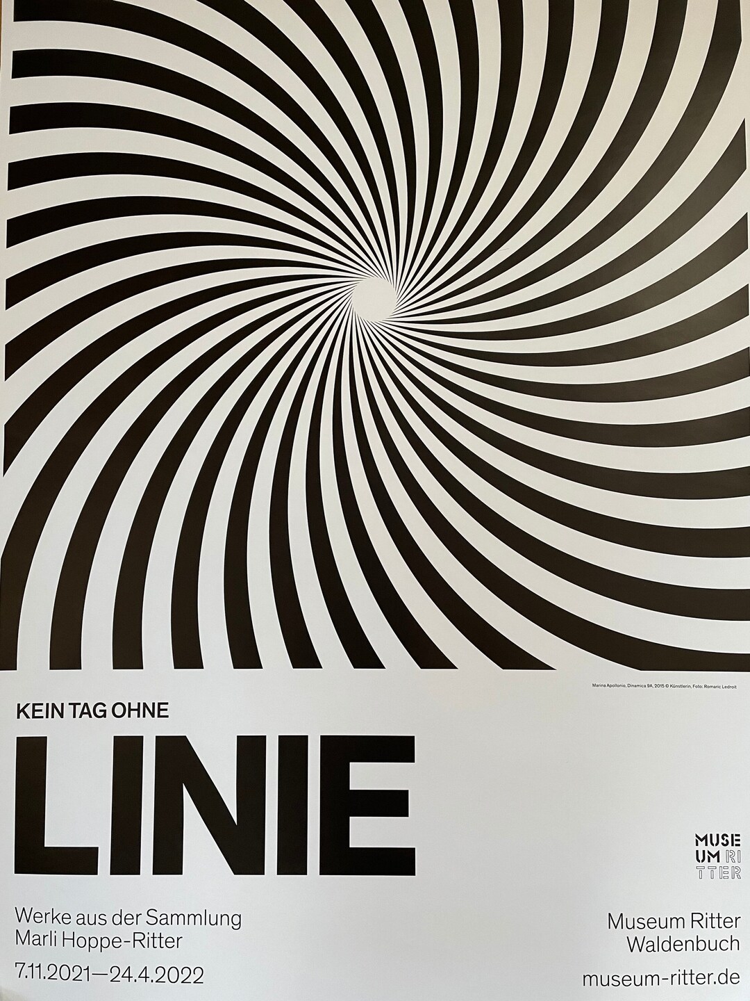 MARIA APOLLONIO - Original Exhibition Poster "not a Day Without a Line ...