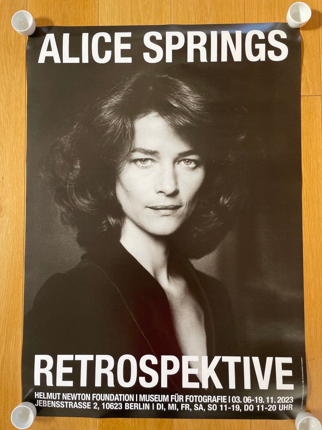 ALICE SPRINGS - Original Exhibition Poster "charlotte Rampling" of ...