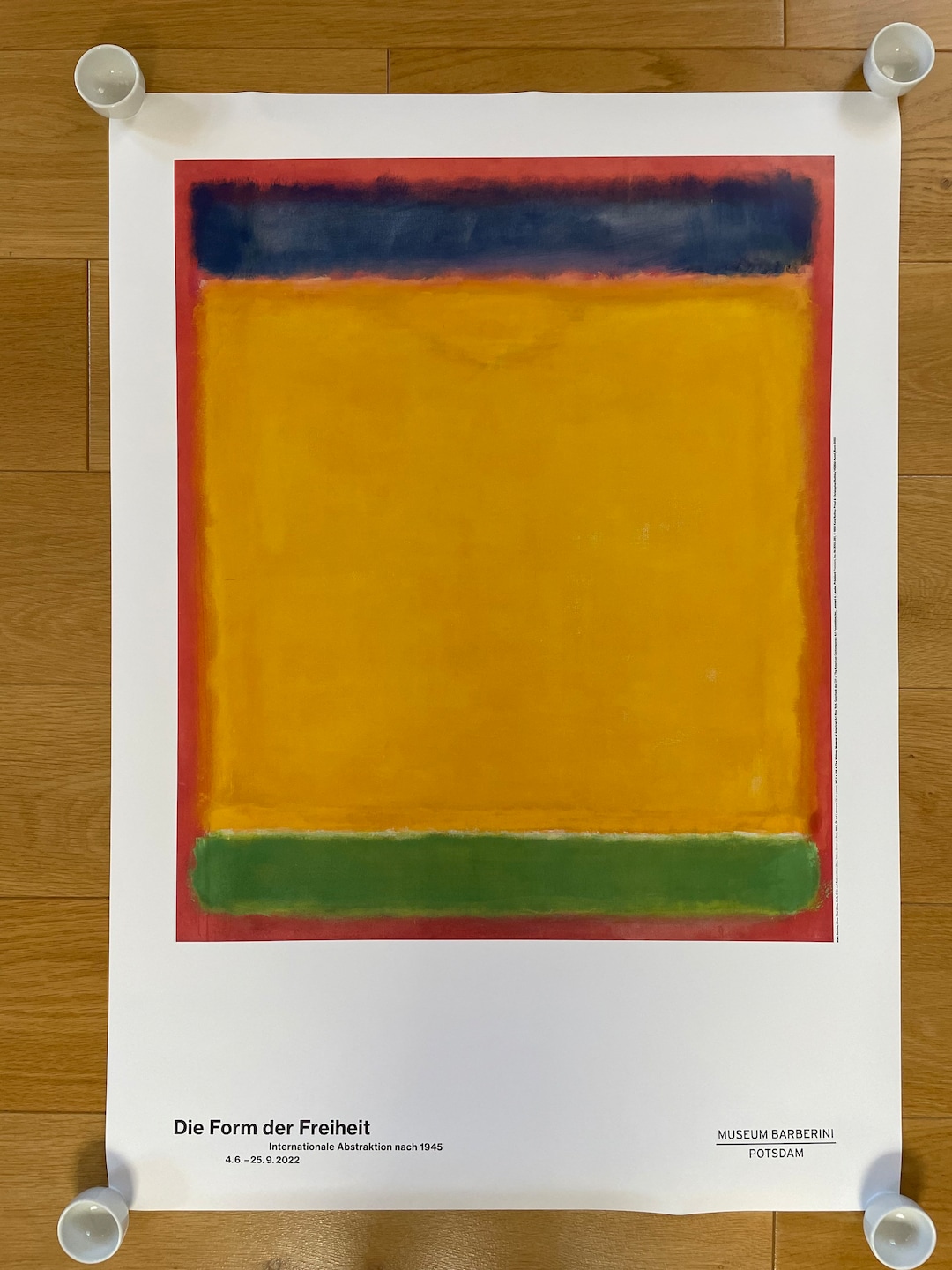 MARK ROTHKO - Original Exhibition Poster "untitled (blue, Yellow, Green ...