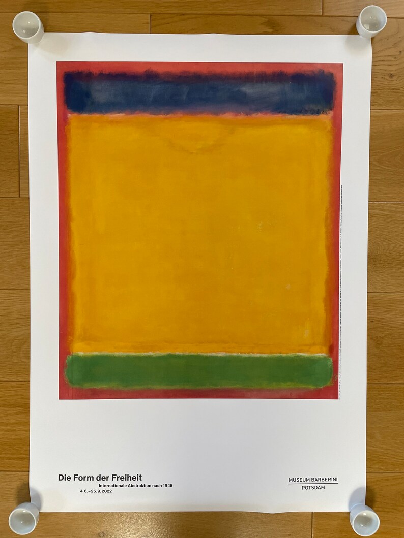 MARK ROTHKO - Original Exhibition Poster "untitled (blue, Yellow, Green ...