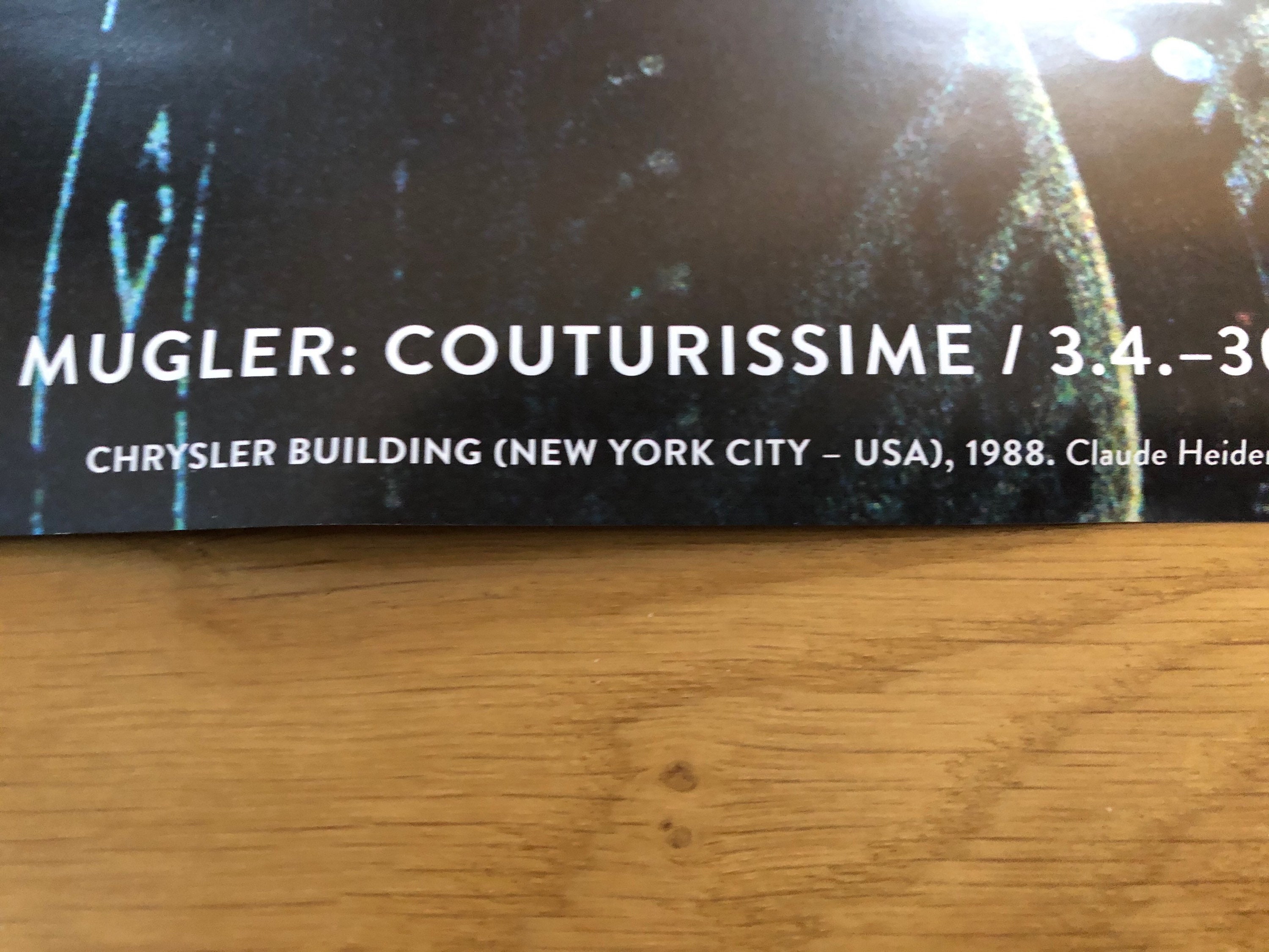 THIERRY MUGLER - Original exhibition poster Chrysler Building New York ...