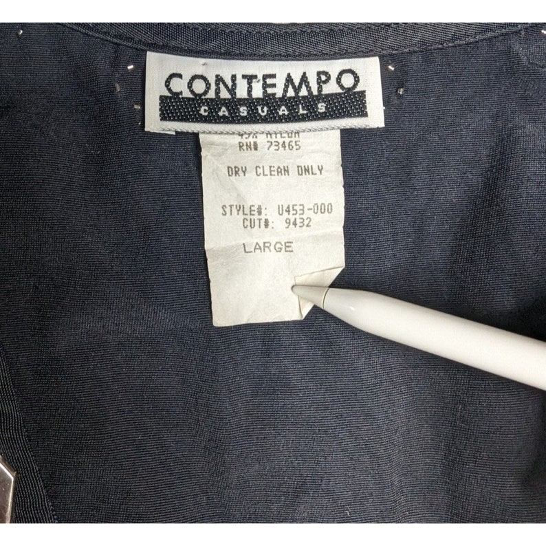 Vintage 1990s Contempo Casuals Black Stud Embellished Single - Etsy