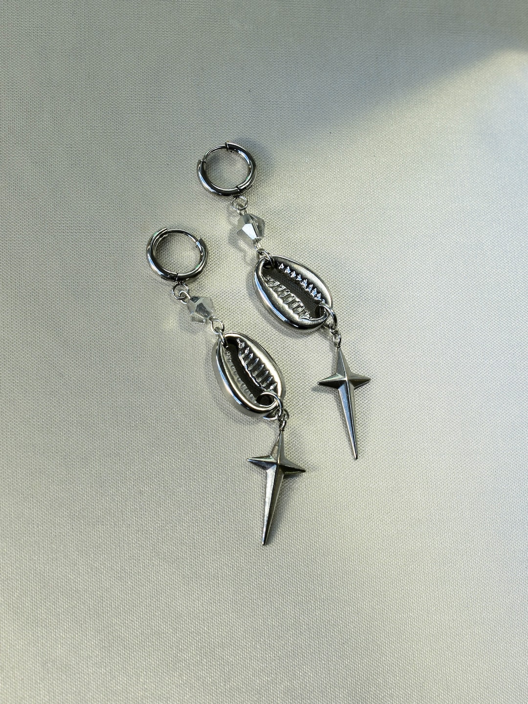 Sappho Earrings | Hypoallergenic Grunge Alt Coquette Waterproof Siren Shell Goth Tarnish-free ...