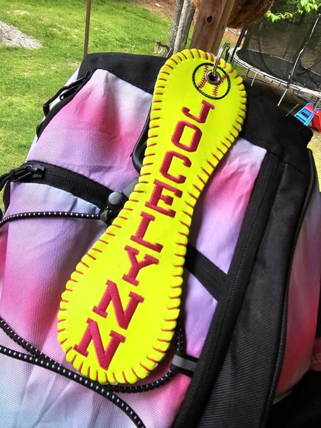 Softball Bag Tag, Softball Name Tag, Gift for Softball Player ...